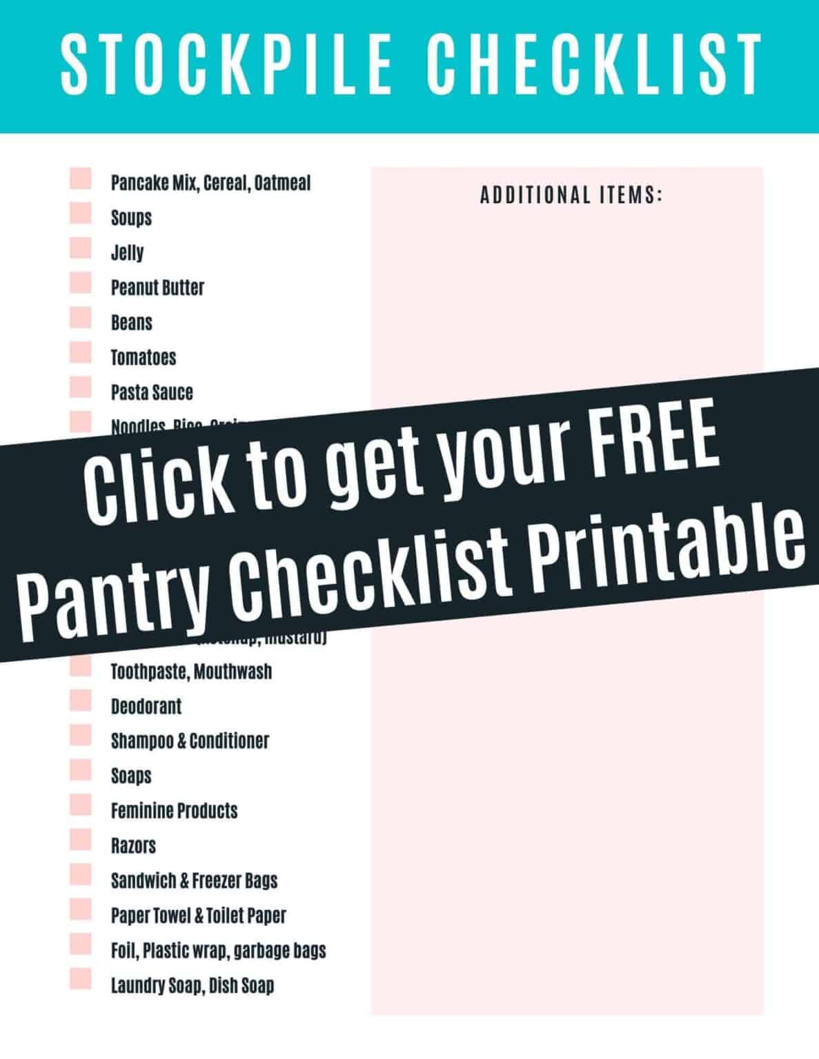 How To Build A Stockpile + Free Stockpile Checklist - Saving Dollars ...