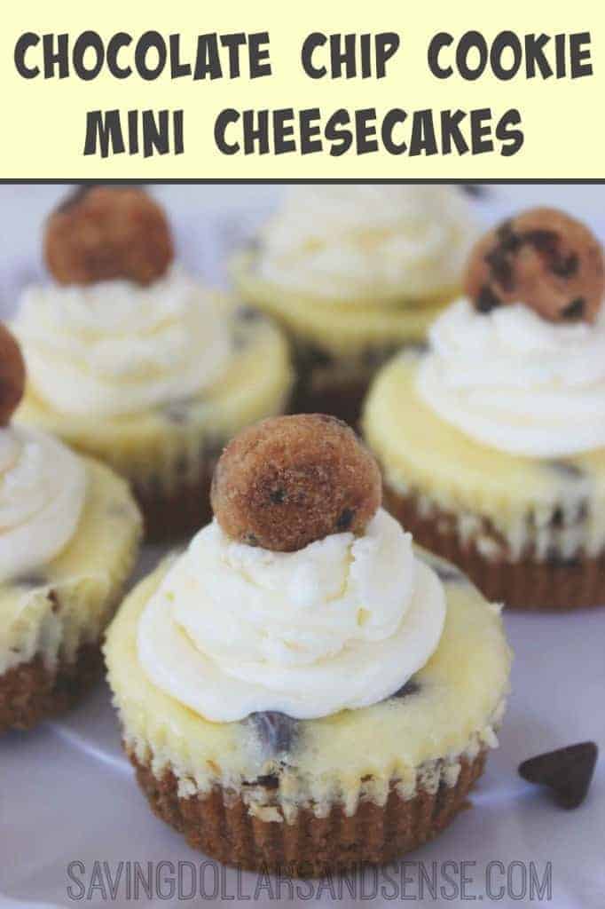Chocolate Chip Cookie Mini Cheesecakes