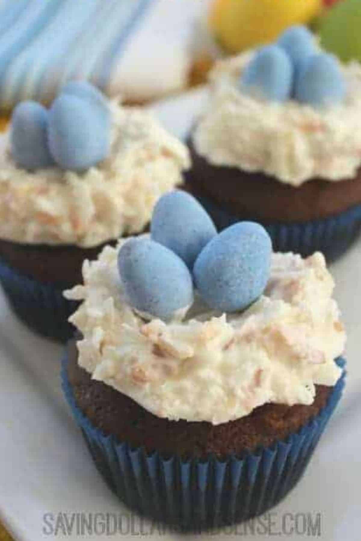 Bird's Nest Coconut Cupcakes Recipe - Saving Dollars and Sense