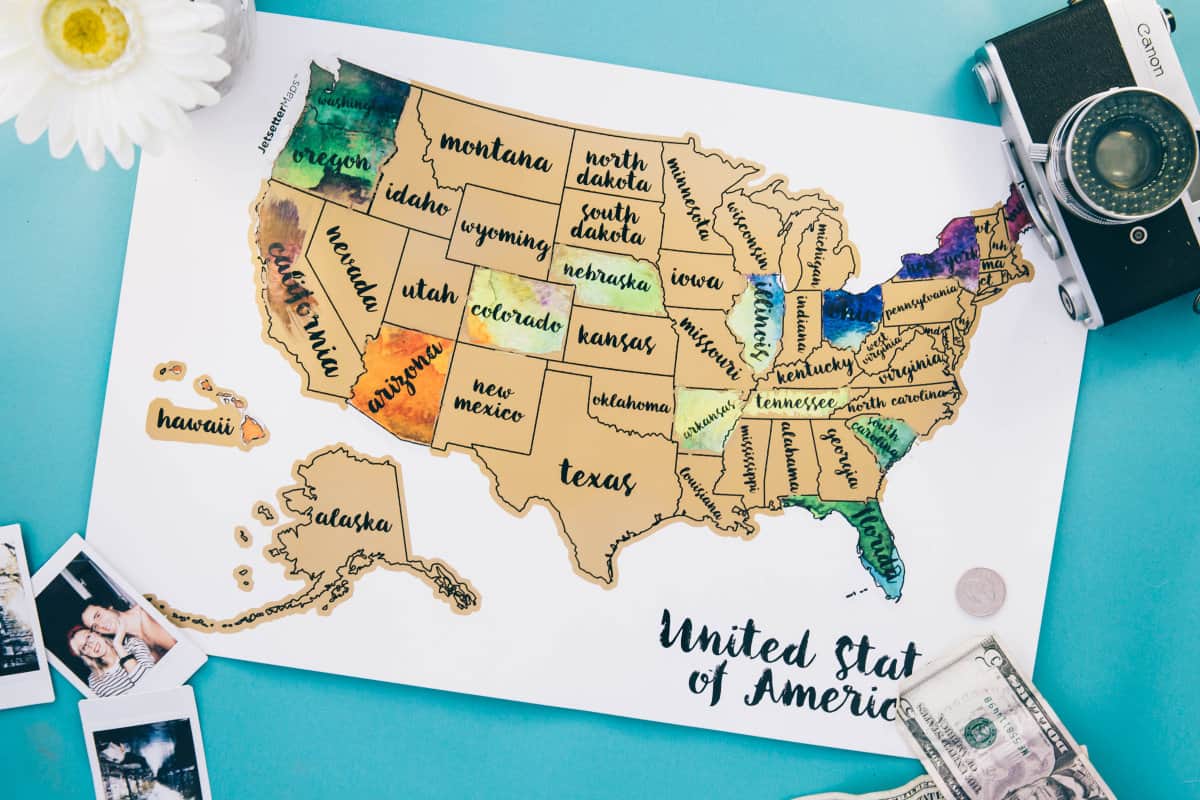 Who Wouldn't Want This Watercolor Travel Map? - Saving Dollars and Sense