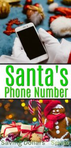 Santa's Phone Number - Saving Dollars and Sense