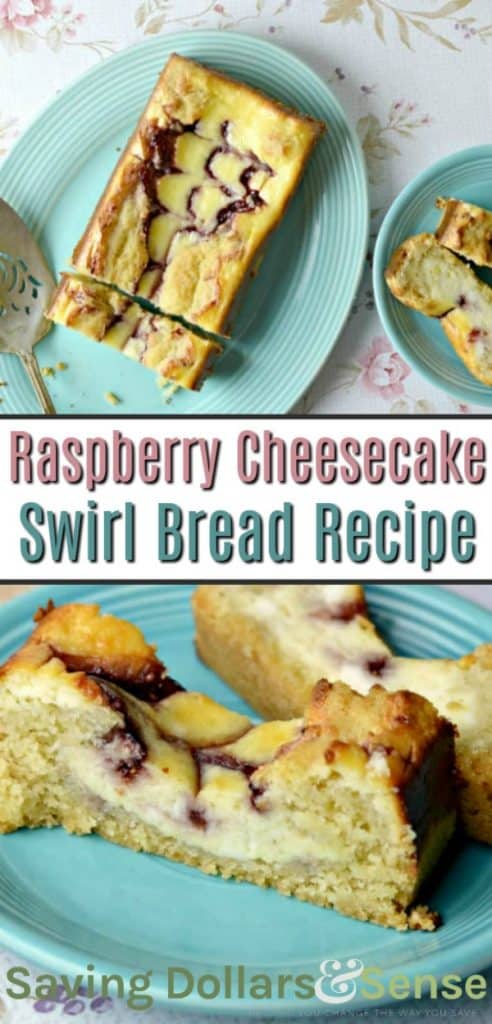 Raspberry Cheesecake Swirl Bread Recipe - Saving Dollars and Sense