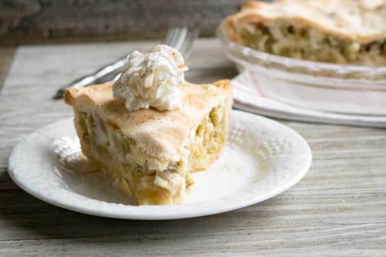 Old Fashioned Rhubarb Custard Pie Recipe - Saving Dollars and Sense