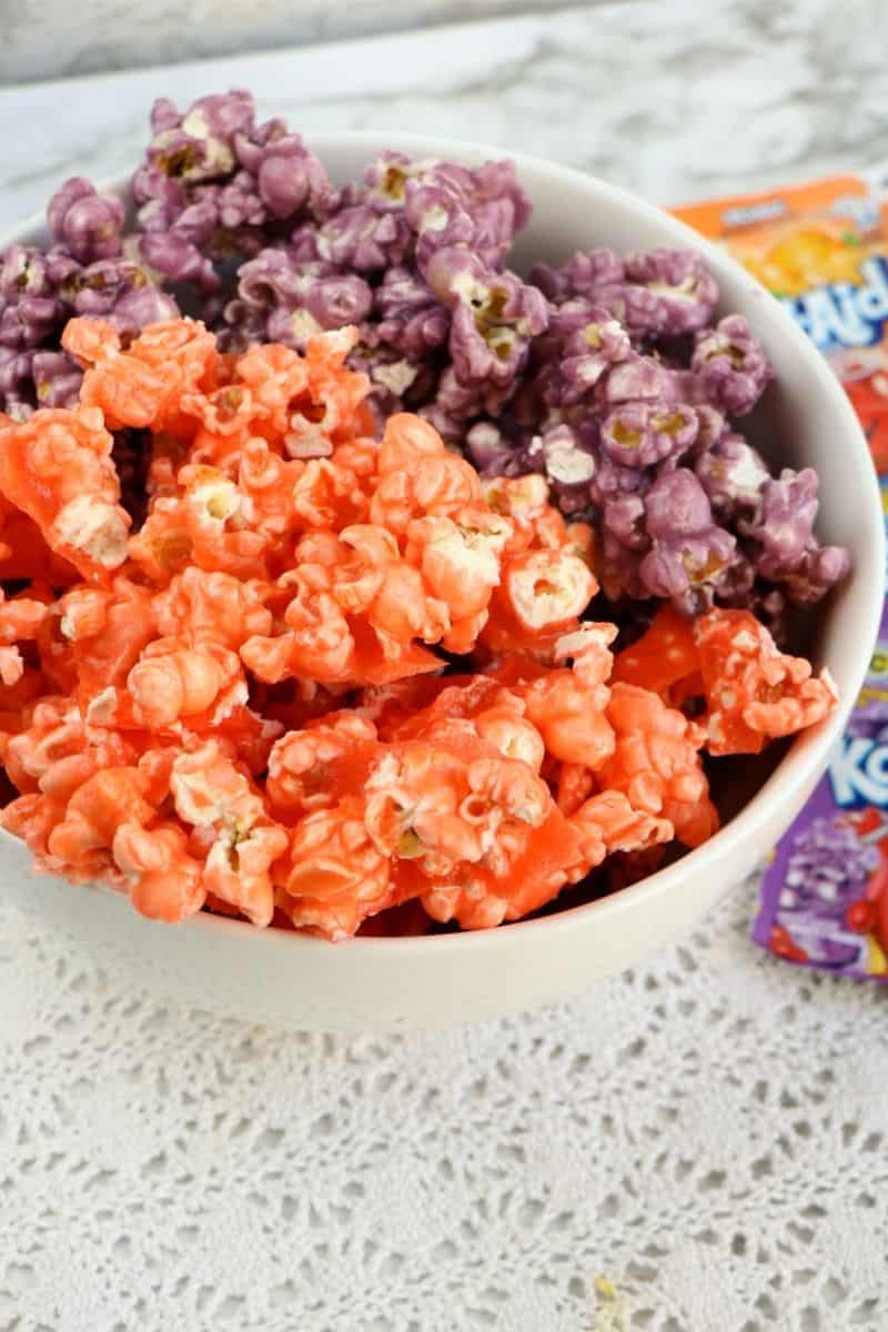 Colorful Fruit Flavored Popcorn Recipe - Saving Dollars and Sense