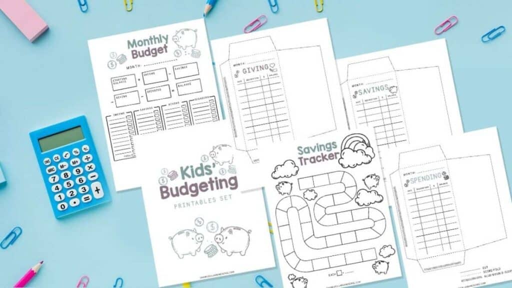 Free Budgeting for Kids Printable Kit - Saving Dollars and Sense