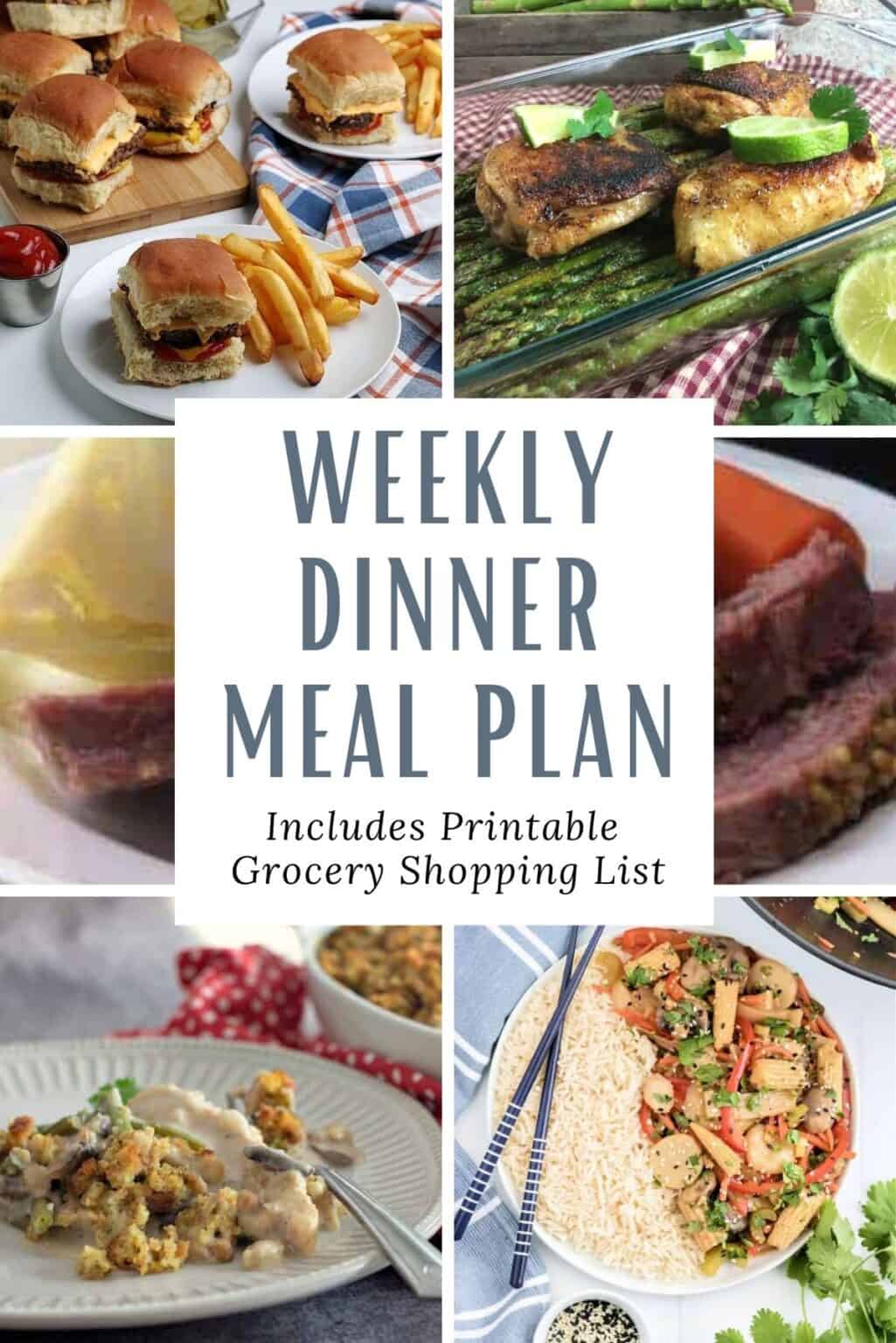 Weekly Meal Plan 6 - Saving Dollars and Sense