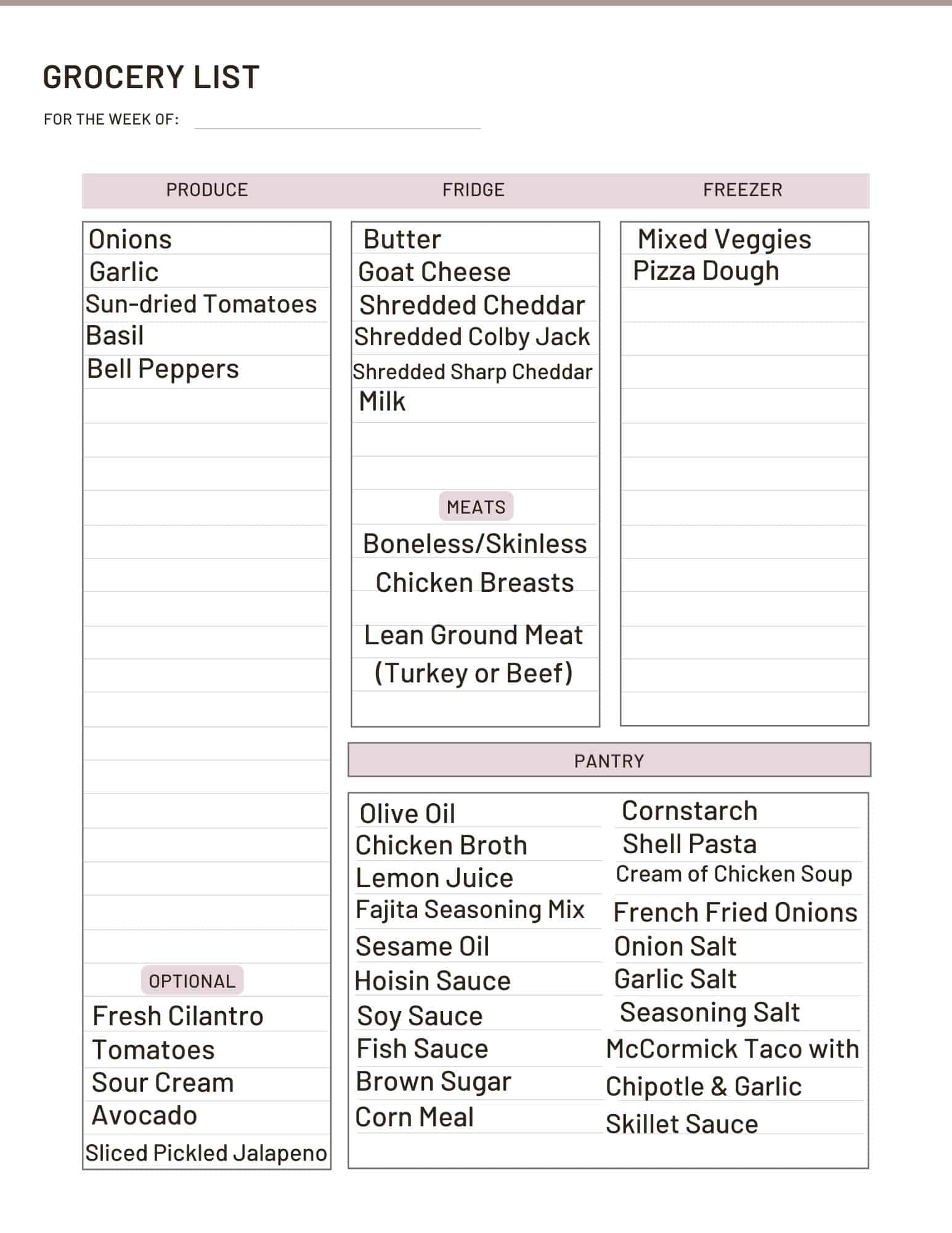 Weekly Meal Plan 14 - Saving Dollars and Sense