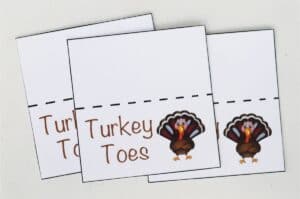 Turkey Toes FREE Printable - Saving Dollars and Sense